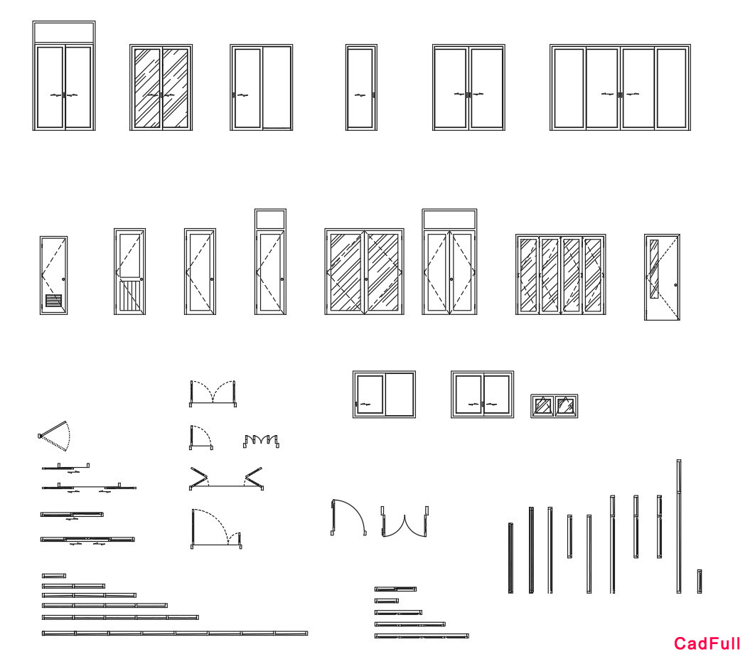 Block Dynamic Cửa | CADFULL | FREE AUTOCAD BLOCKS