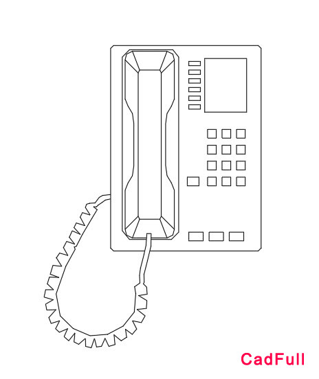 Landline 1 | CADFULL | FREE AUTOCAD BLOCKS
