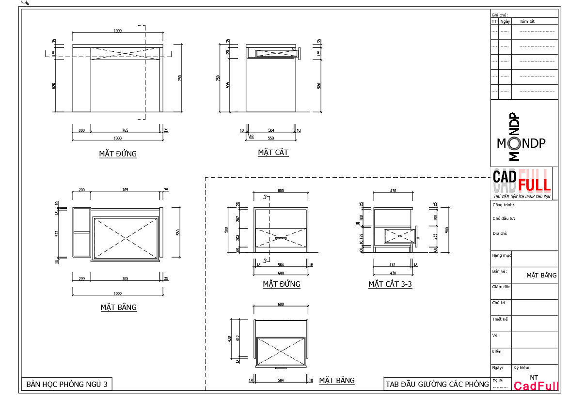Detailed desk 1 | CADFULL | FREE AUTOCAD BLOCKS