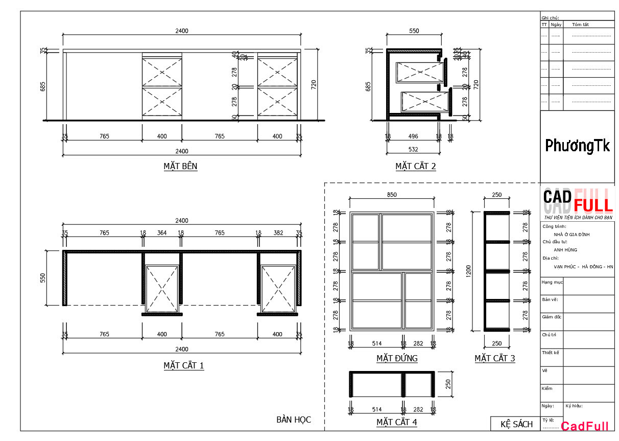 Study desk 2 | CADFULL | FREE AUTOCAD BLOCKS