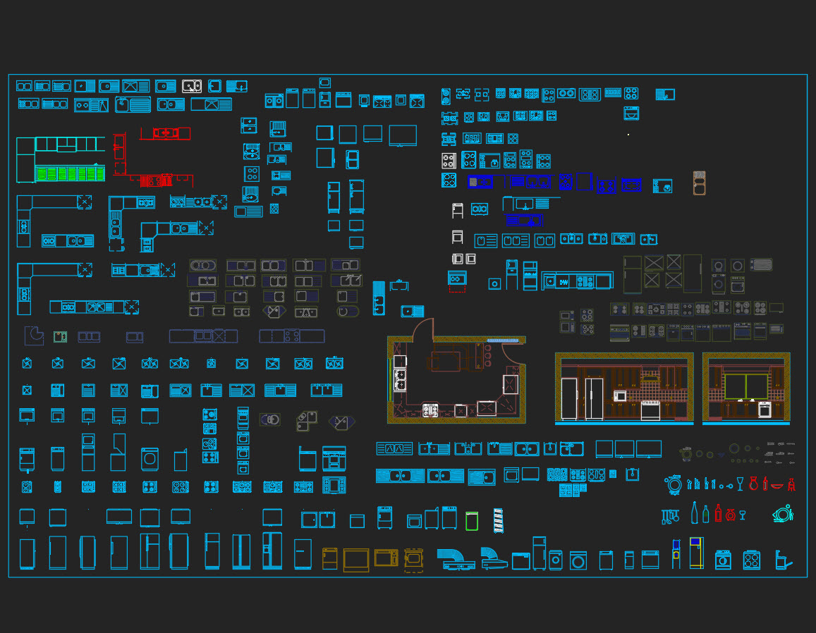 Tổng Hợp Đồ Phòng Bếp | CADFULL | FREE AUTOCAD BLOCKS