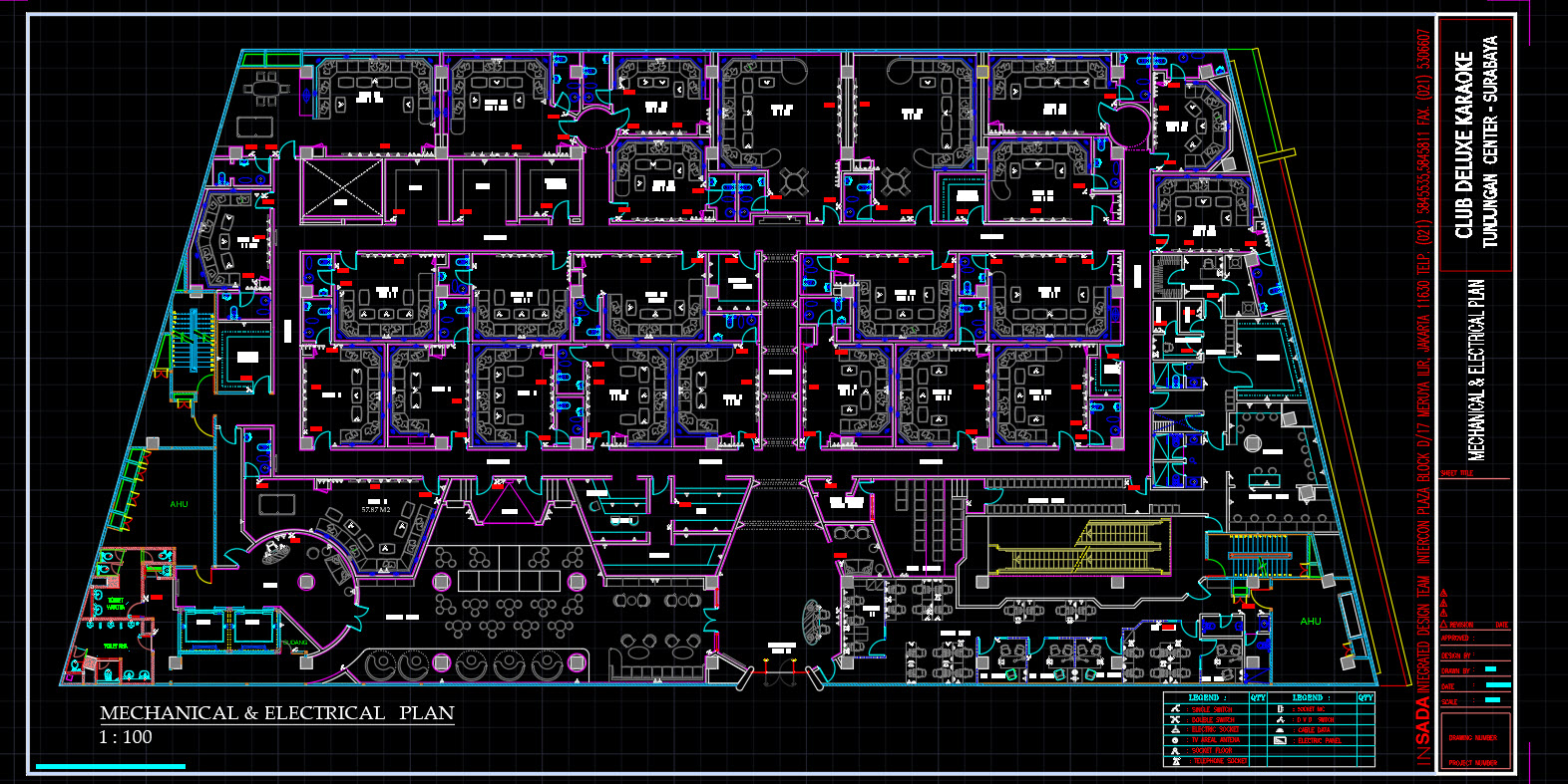 Mặt Bằng Quán Karaoke | CADFULL | FREE AUTOCAD BLOCKS