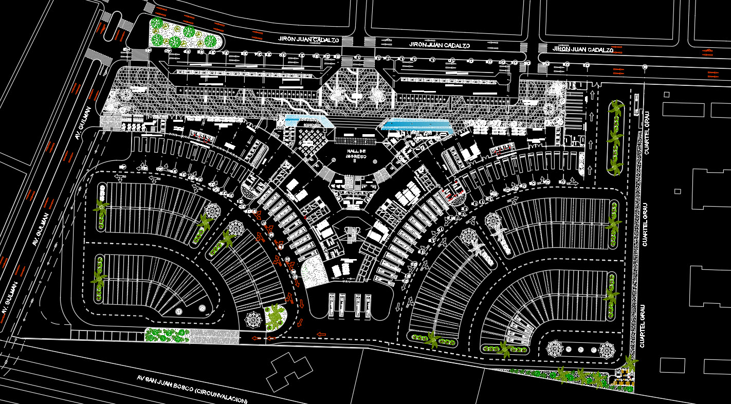 Mặt Bằng Bến Xe Mẫu 1 | CADFULL | FREE AUTOCAD BLOCKS