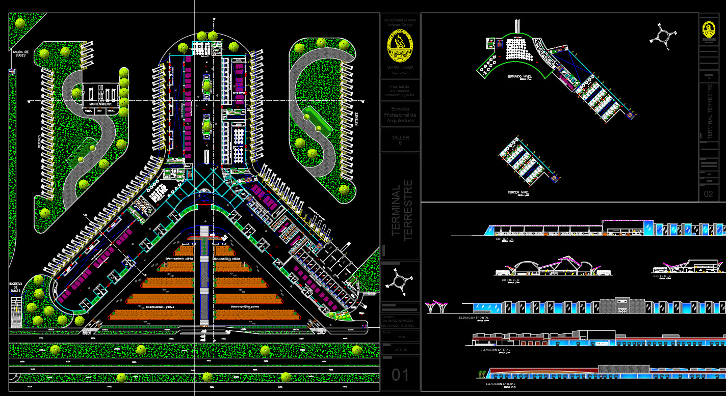 Mặt Bằng Bến Xe Mẫu 2 | CADFULL | FREE AUTOCAD BLOCKS