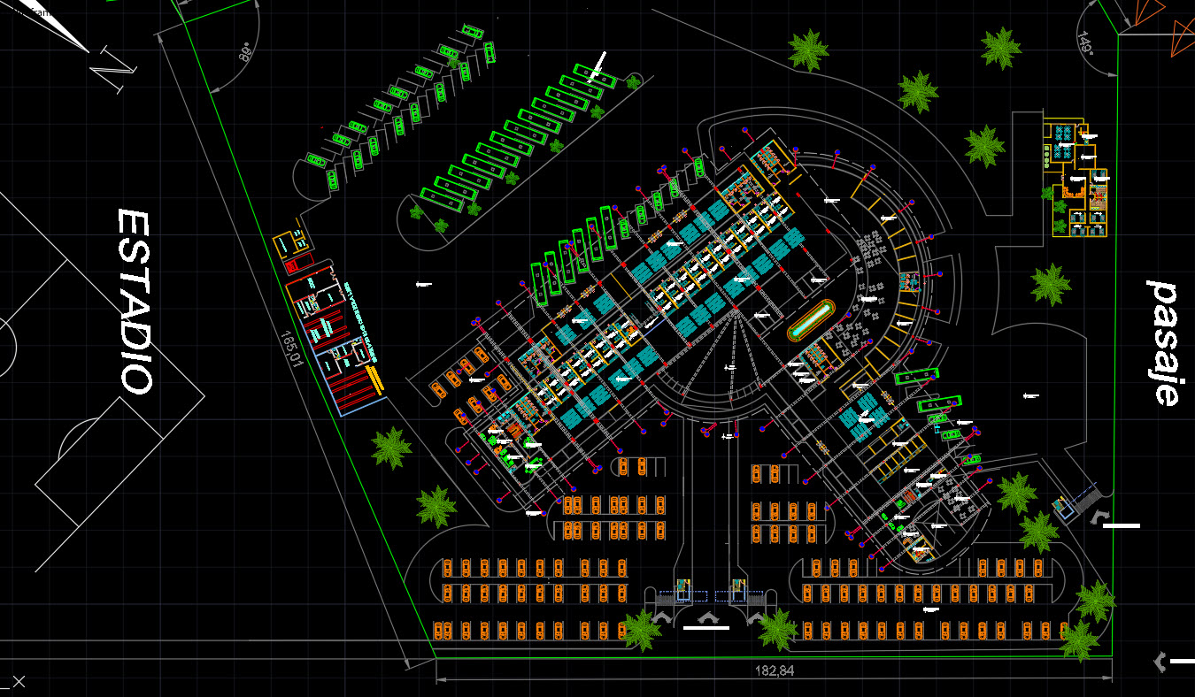 Mặt Bằng Bến Xe Mẫu 10 | CADFULL | FREE AUTOCAD BLOCKS