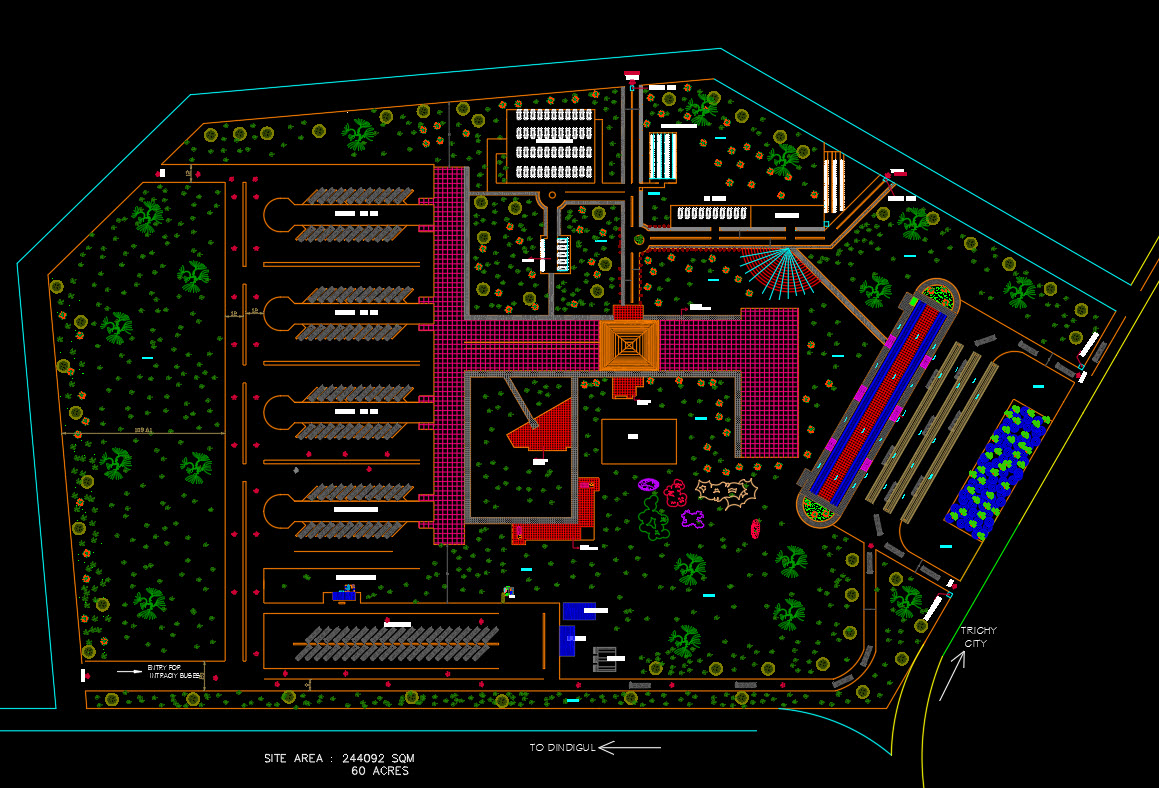 Mặt Bằng Bến Xe Mẫu 3 | CADFULL | FREE AUTOCAD BLOCKS