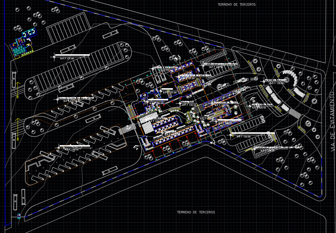 Mặt Bằng Bến Xe Mẫu 7 | CADFULL | FREE AUTOCAD BLOCKS