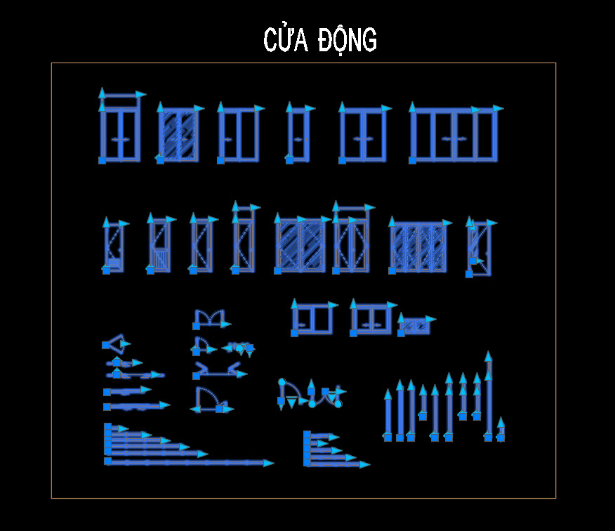 Block Dynamic Cửa | CADFULL | FREE AUTOCAD BLOCKS